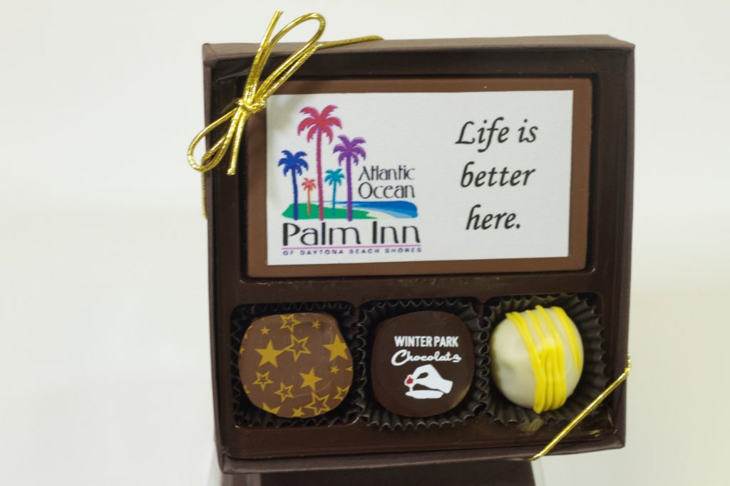 Chocolate Corporate Logo Message Truffle Box - Maitland Chocolate Factory